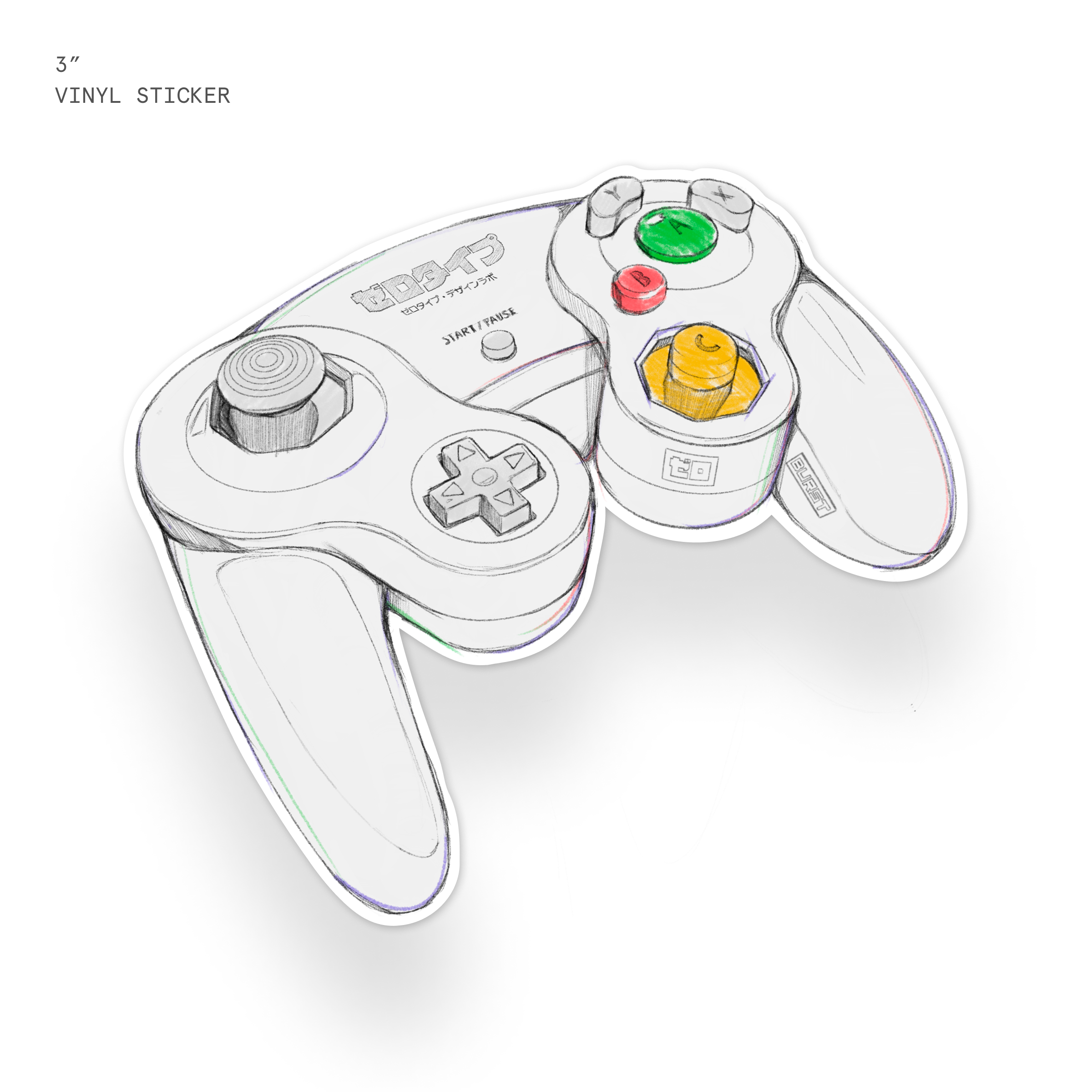 Z/TYPE GC Controller Vinyl Sticker – ZEROTYPE Shop